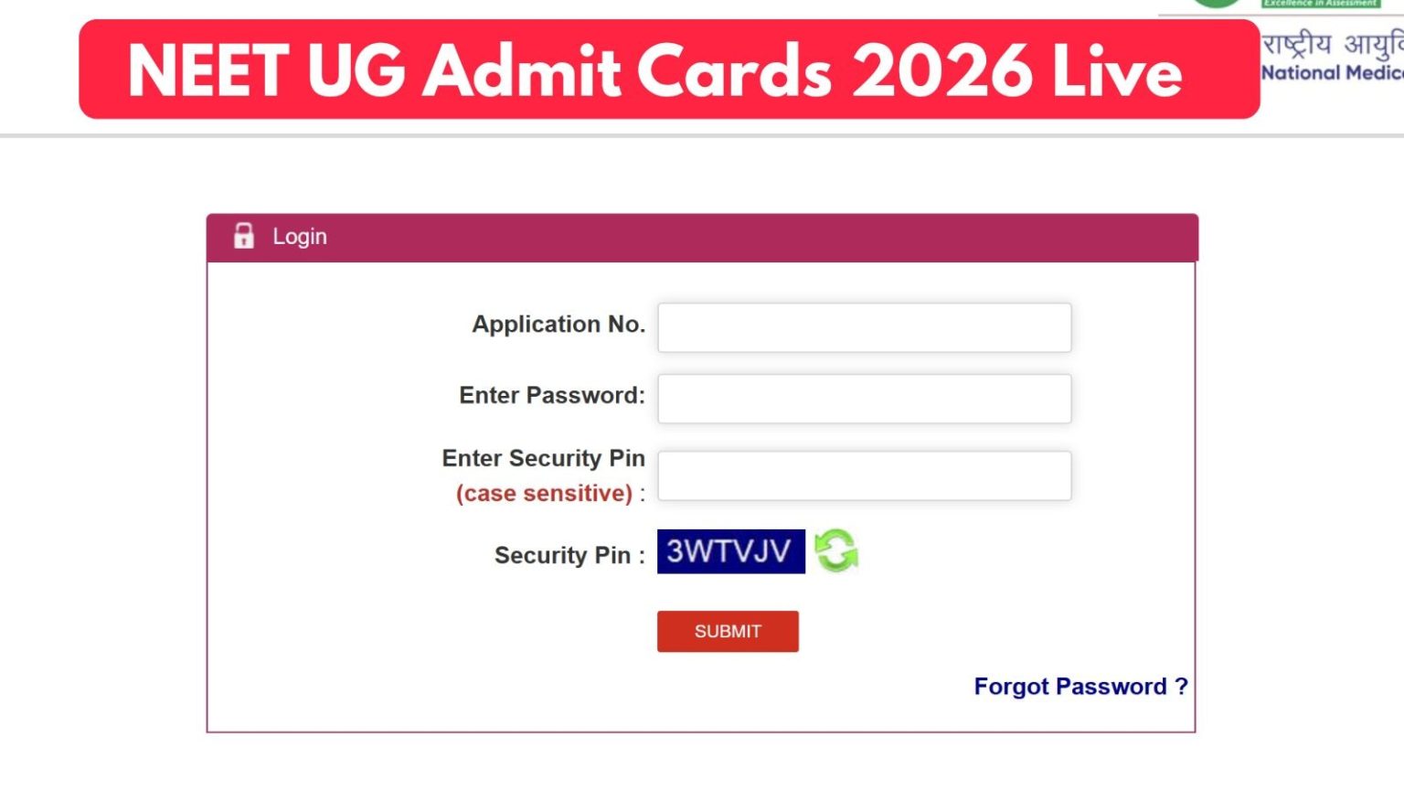 NTA NEET UG 2026 Admit Card Date, Time, Download Direct Link at neet ...